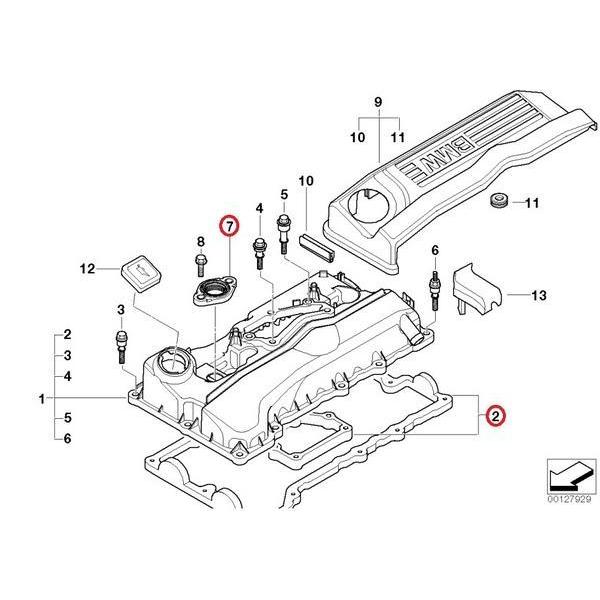BMW E46 318i E87 E82 E88 118i 120i E90 E91 320i タペットカバーガスケット ヘッドカバーガスケット 新品 純正OEM品 1112 0032 224 ...