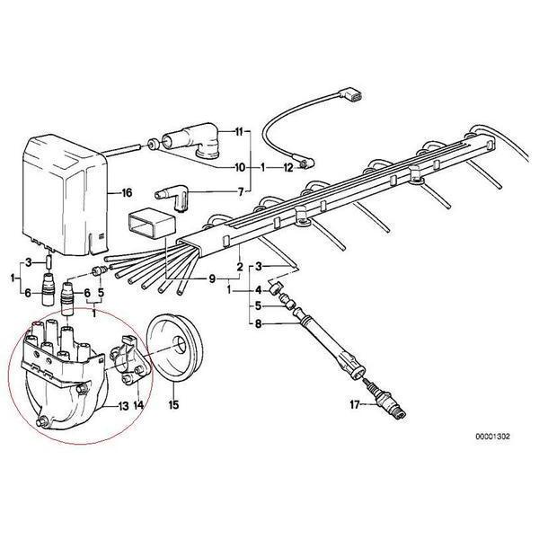 BMW E30 E28 E34 E24 E32 E38 E31 デスビキャップ デスビローター セット 12111715905 / 12111715906 新品 即納 BOSCH製 :1715 ...