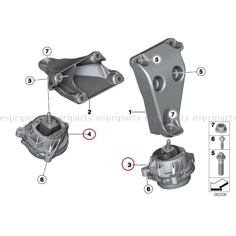 BMW F20 F21 118d F30 F31 320d ディーゼル エンジンマウント ラバーマウント 22116787657 2211 ...