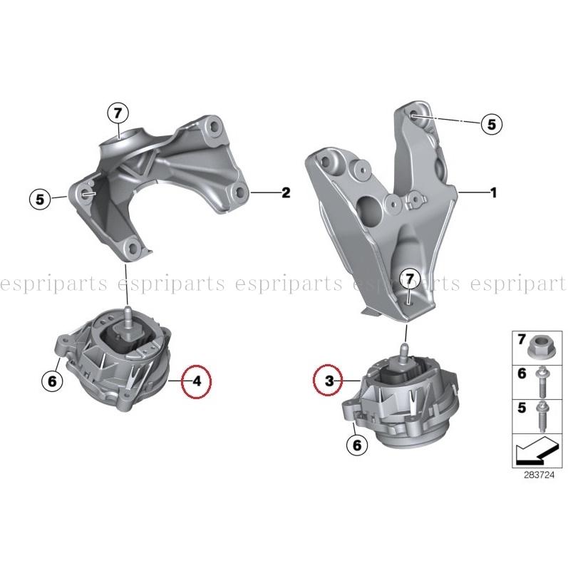 BMW F30 F31 F34 335i 340i AH3 F32 F33 F36 435i 440i エンジンマウント N55 ...
