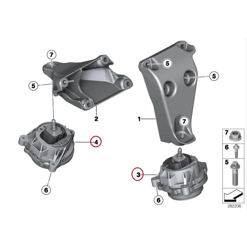 BMW F22 F23 220i F30 F31 F34 320i F32 F36 420i エンジンマウント ラバーマウント ...