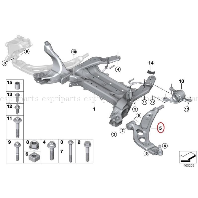BMW F44 218i 218d M235ix ロアアーム ロアコントロールアーム 左 31126879843 LEMFORDER 純正 ...