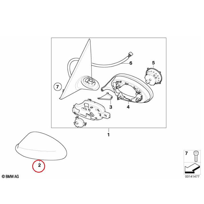 BMW E87 116i 118i 120i 130i ドアミラーカバー本体 左側 5116-7125-557 純正供給OEM品 : BMW専門店エスプリパーツ Yahoo!店 - 通販 ...