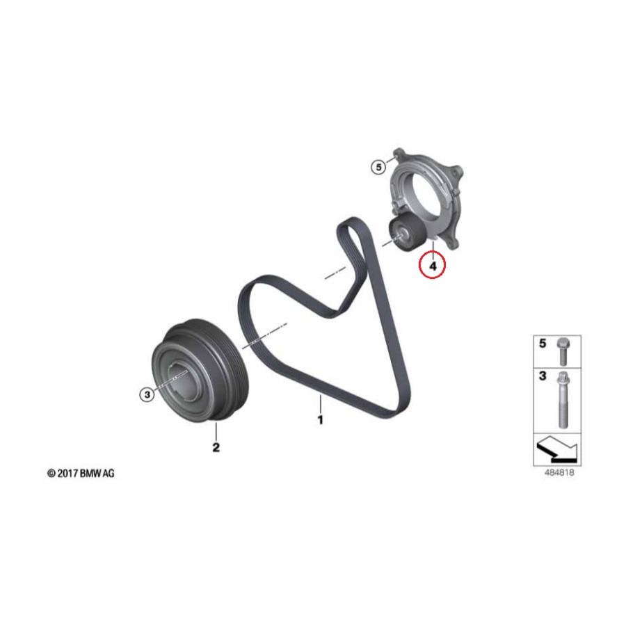 BMW F40 F44 F45 F46 B47D20B B57 エンジン車 ディーゼル ベルトテンショナー 11288579118 11288472172 純正OEM品 : BMW専門店 ...