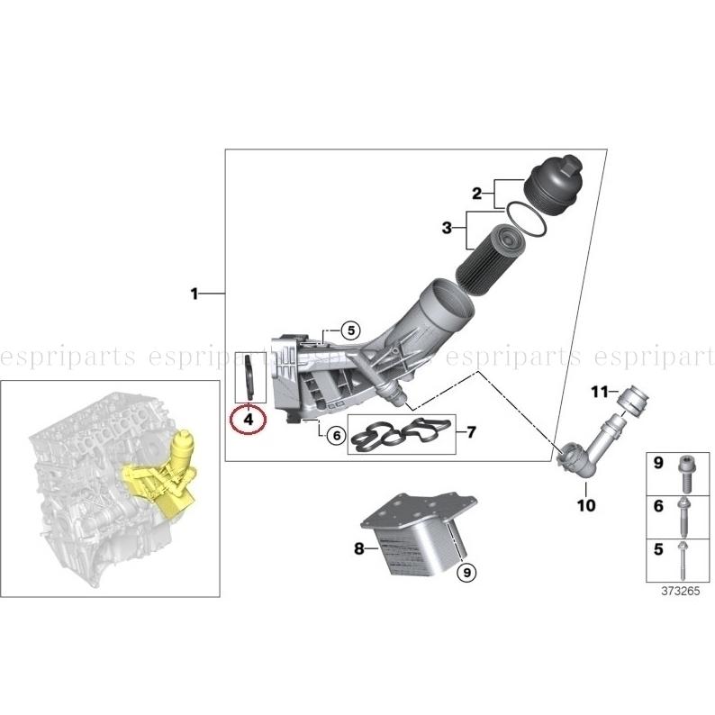 BMW G32 630i G11 740e B38 B48 B47 オイルフィルターハウジングパッキン ガスケット 11428591460 ...