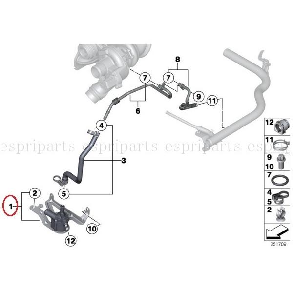BMW F20 F21 116i 118i 120i 補助ウォーターポンプ 補助クーラントポンプ アディショナルポンプ 11518616992 ...