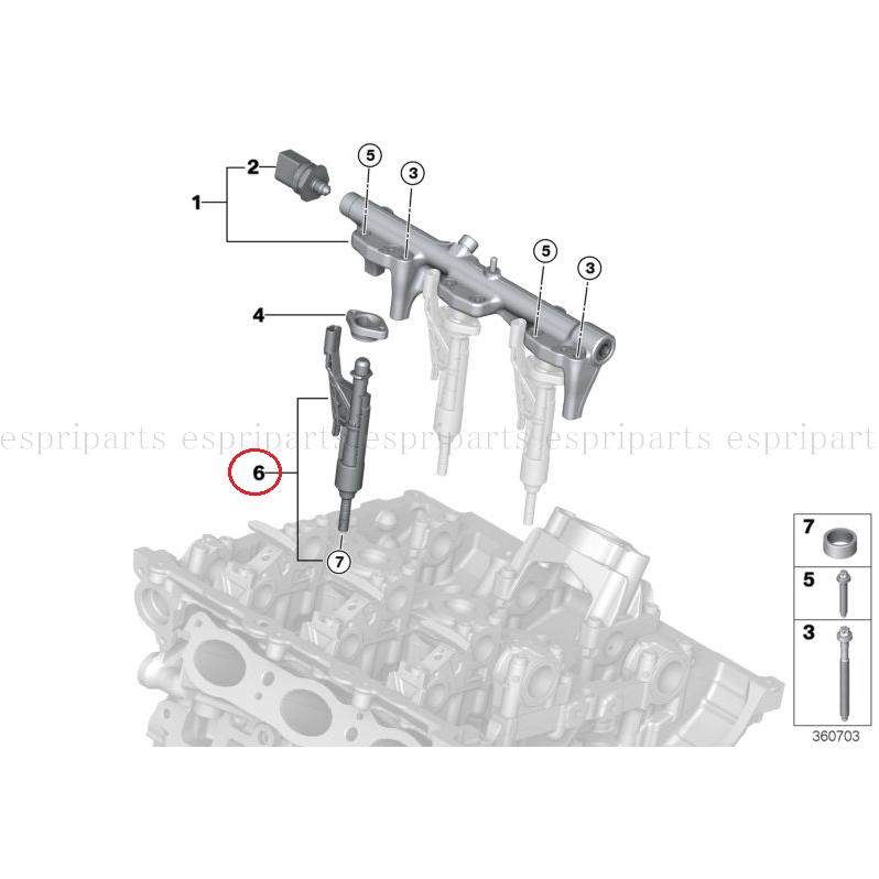 BMW F20LCI F21LCI 118i 120i M140i B38 B48 B58 インジェクター BOSCH 13538625396 ...