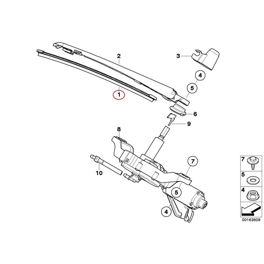 BMW E87 116i 118i 120i 130i リア リヤ ワイパーブレード 61627138508 61620036625 OEM : BMW専門店エスプリパーツ Yahoo!店 ...