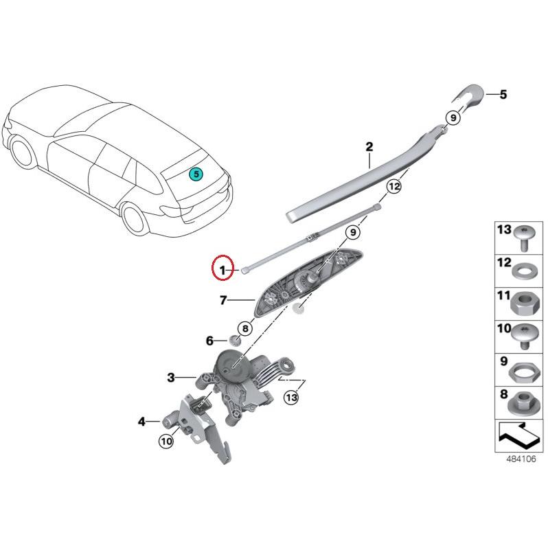 BMW BMW G05 X5 xDrive35d M50i xDrive40d xDrive45e リア ワイパーブレード ...