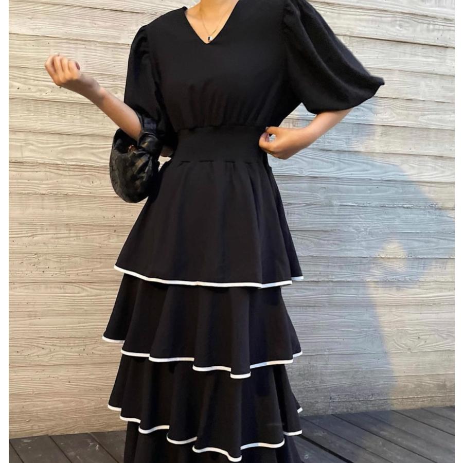 早秋 フレンチスタイル Vネック ワンピースsk0813 : Essence オンラインショップ - 通販 - Yahoo!ショッピング