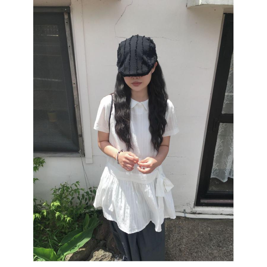 ベビーカラー リボン チェック柄ワンピース 新作 スクールスタイル ミニスカート（ホワイト）sk0859 : Essence オンラインショップ - 通販 - Yahoo!ショッピング