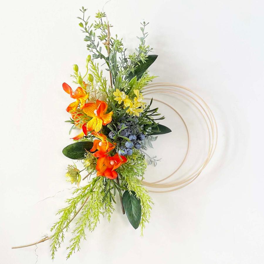 モカラオーキッドのデザインスワッグ susw-8 手作りドアリース : エッセンスデザイン工房 - 通販 - Yahoo!ショッピング