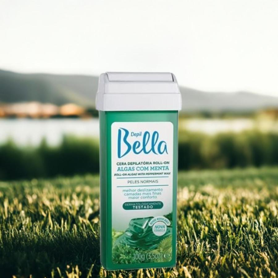 デピルベラ DEPIL BELLA ロールオンワックス アルギーとペパーミント 100g ALGAS COM MENTA CERA ...