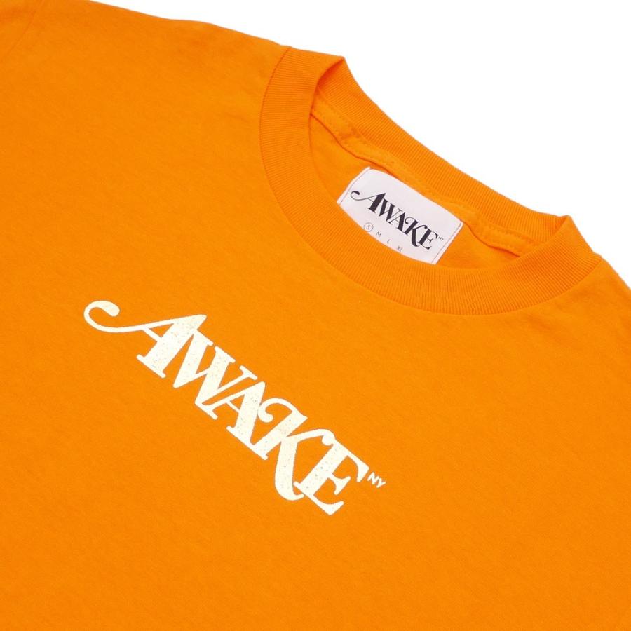 AWAKE NY Awake NY(アウェイク ニューヨーク) METALLIC FOIL LOGO TEE ORANGE 200 ...
