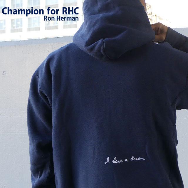 Ron Herman 【数量限定特別価格】 新品 RHC x Champion I have a dream Reverse weave Hoodie NAVY 211000746047 ...