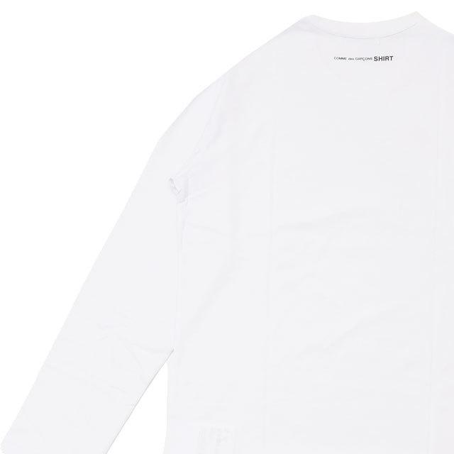 COMME des GARCONS SHIRT 新品 コムデギャルソン シャツ BACK LOGO L/S TEE 長袖Tシャツ WHITE ...