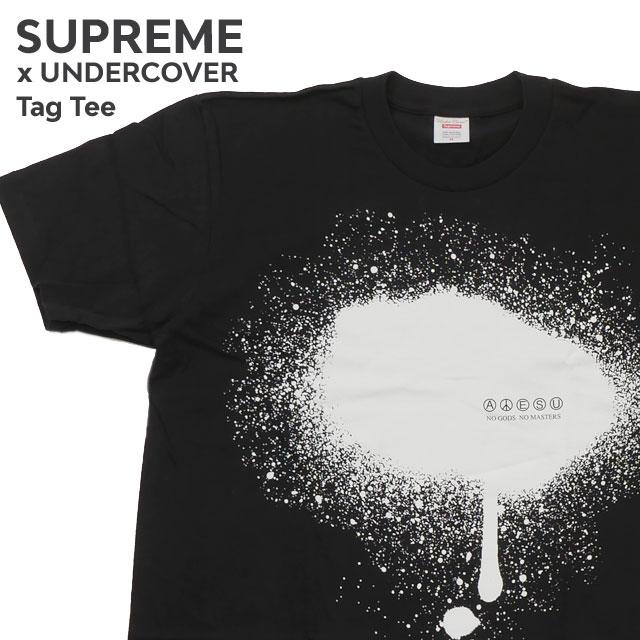 新品 シュプリーム SUPREME x アンダーカバー UNDERCOVER Tag Tee Tシャツ BLACK ブラック 黒 ...