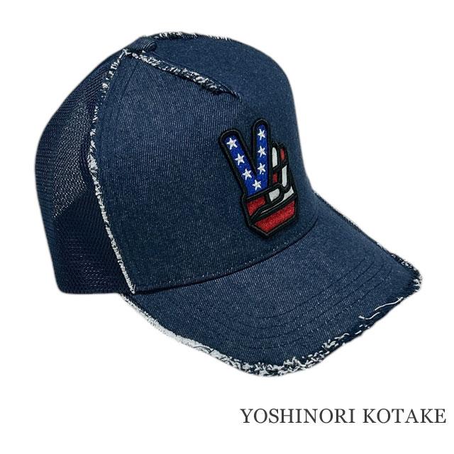 YOSHINORI KOTAKE DESIGN 新品 ヨシノリコタケ PEACE LOGO MESH CAP ロゴ メッシュ キャップ トラッカー 251001751017 ヘッドウェア ...