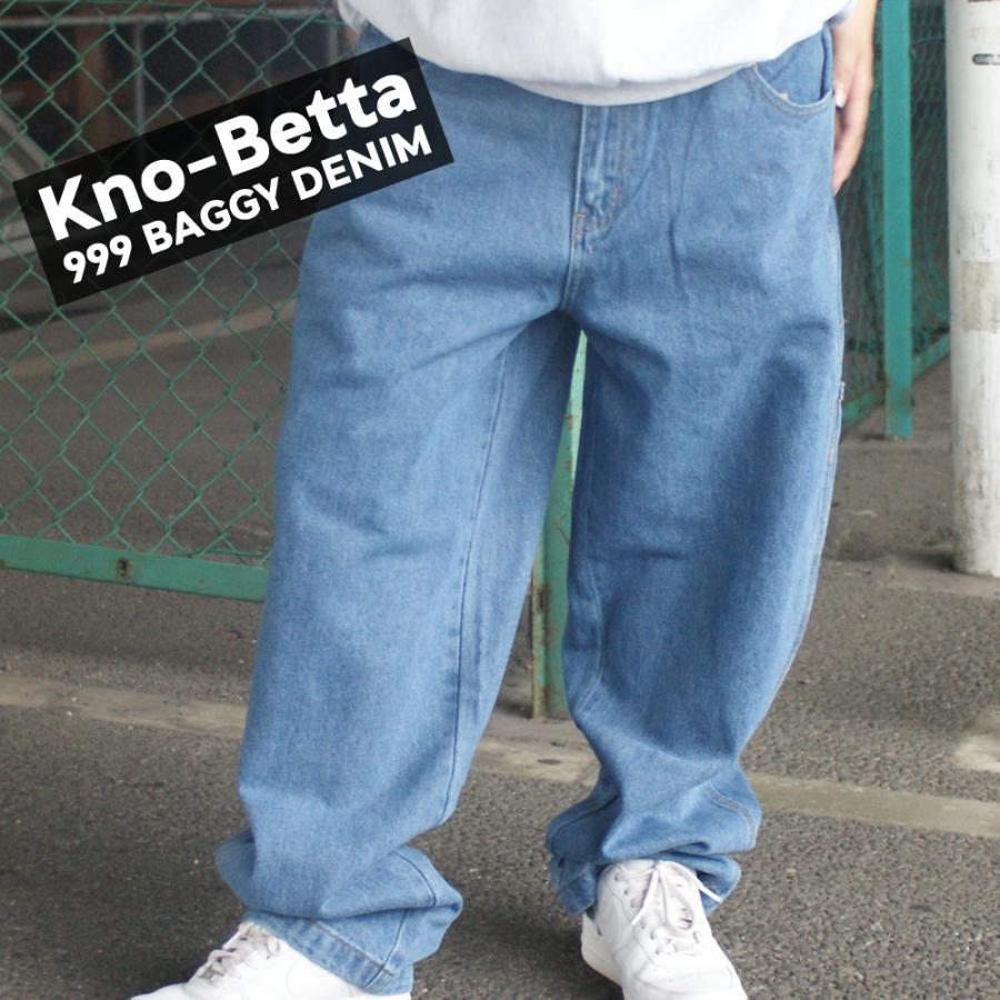 【数量限定特別価格】 新品 ノーベター Kno-betta 999 BAGGY DENIM PANTS CARPENTER BLUE ...