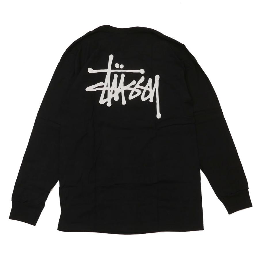 新品 ステューシー STUSSY Basic Stussy L/S Tee ロンティー 長袖Tシャツ ストックロゴ BLACK ブラック 黒 420000495041 TOPS ...