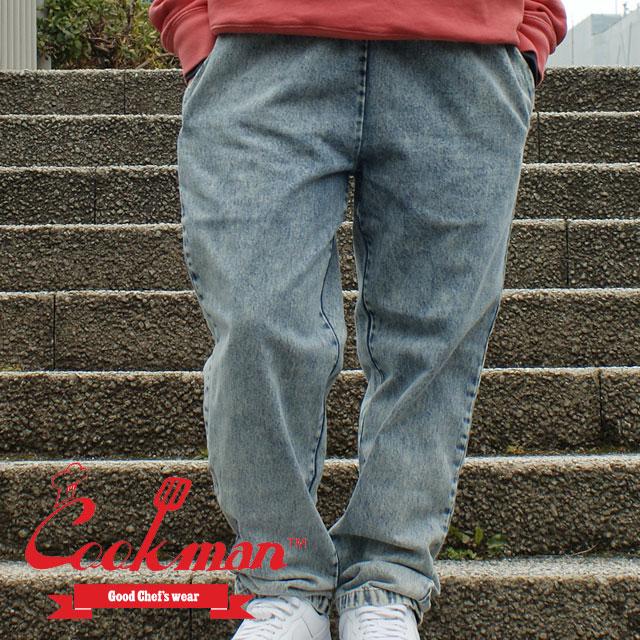 COOKMAN 新品 クックマン Cookman Chef Pants シェフ パンツ Snow Washed Denim Blue スノー ...