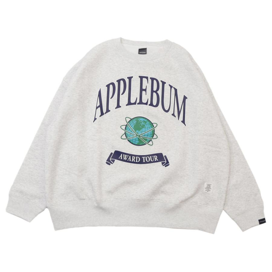 APPLEBUM 新品 アップルバム College Logo Big Crew Sweat カレッジロゴ クルースウェット ASH アッシュグレー 850004533042 SWT ...