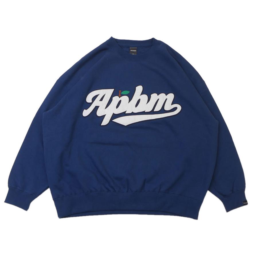 APPLEBUM 新品 アップルバム APBM Big Crew Sweat クルースウェット BLUE ブルー 850004543054 ...