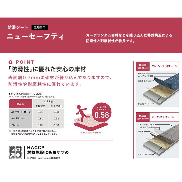 サンゲツ（SANGETSU） 施設用床材シート PM-24076〜PM-24078 コンクリート S-FLOOR 2025-2027 防滑 ...