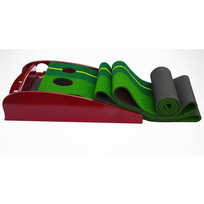 ゴルフパターセット DL-6502 高品質人工芝&天然木 自動返球 ゴルフ