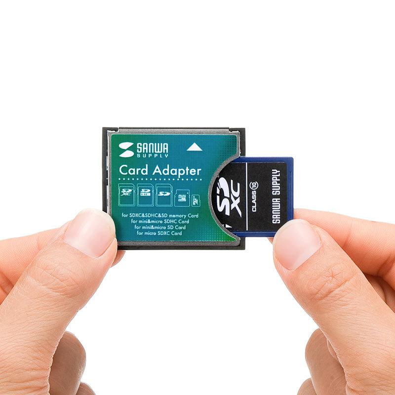 SANWA SUPPLY CF変換アダプタ SDXC SDHC microSDXC ADR-SDCF1N サンワサプライ ネコポス対応 : イーサプライ ヤフー店 - 通販 - Yahoo ...