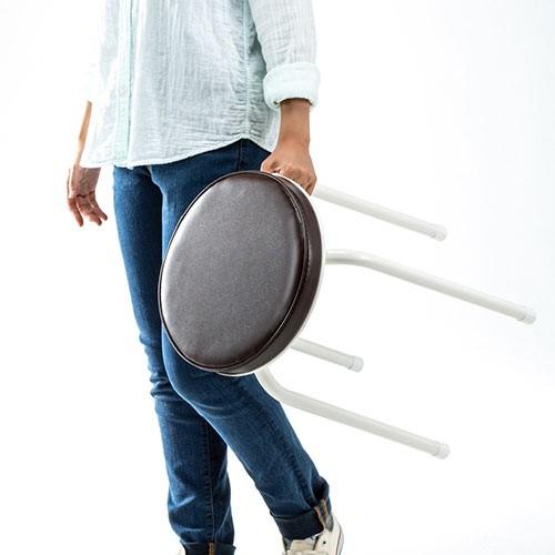 丸椅子 座面クッション付 2脚 パイプ椅子 軽量 スタッキング 背もたれなし 高さ48cm 補助椅子 EEX-CH61X2 :EEX-CH61X2:イーサプライ ヤフー店 - 通販 ...