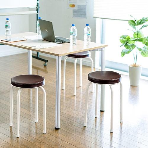 丸椅子 座面クッション付 4脚 パイプ椅子 軽量 スタッキング 背もたれなし 高さ48cm 補助椅子 EEX-CH61X4 :EEX-CH61X4:イーサプライ ヤフー店 - 通販 ...