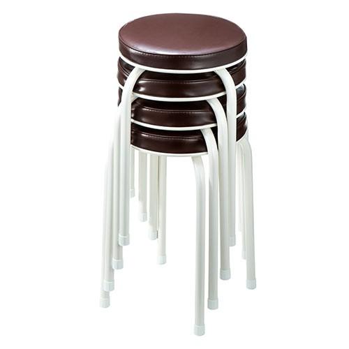 丸椅子 座面クッション付 4脚 パイプ椅子 軽量 スタッキング 背もたれなし 高さ48cm 補助椅子 EEX-CH61X4 :EEX-CH61X4:イーサプライ ヤフー店 - 通販 ...