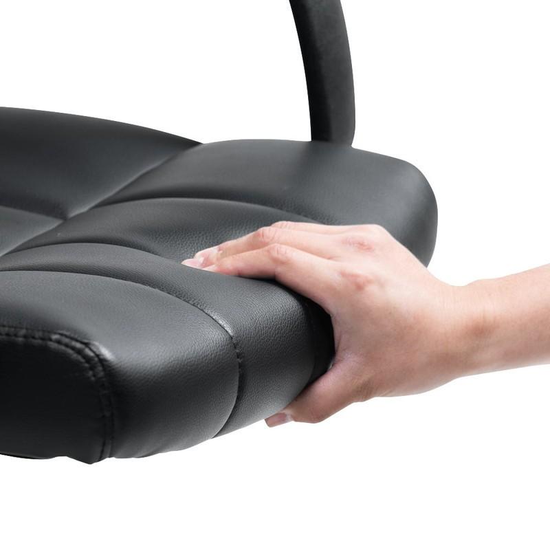 イーサプライ オフィスチェア レザーチェア 肘掛け クッション ミドルバック 背もたれ 高さ調整 書斎 キャスター EEX-CH80 : イーサプライ ヤフー店 - 通販 - Yahoo!ショッピング