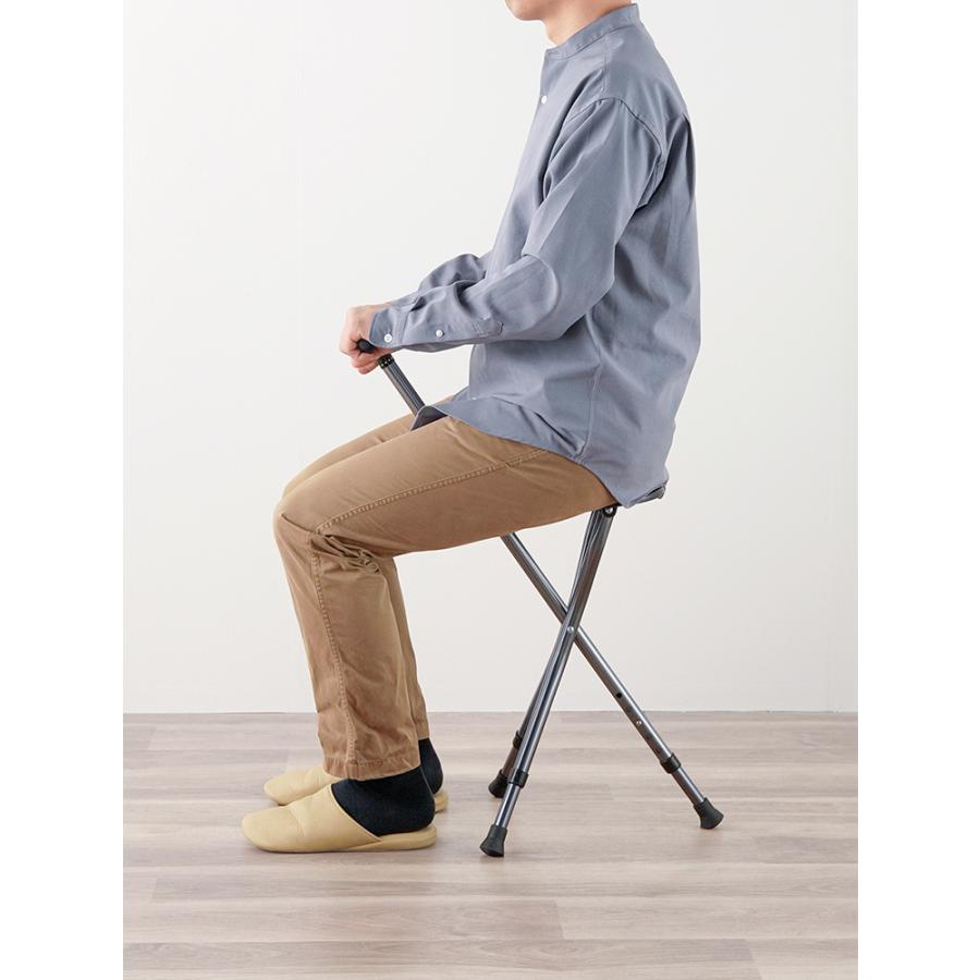 イーサプライ ステッキチェア 携帯 軽量 ゴルフ アウトドア 折りたたみ 三脚 高さ調整 LED EEX-CHST01 : イーサプライ ヤフー店 - 通販 - Yahoo!ショッピング