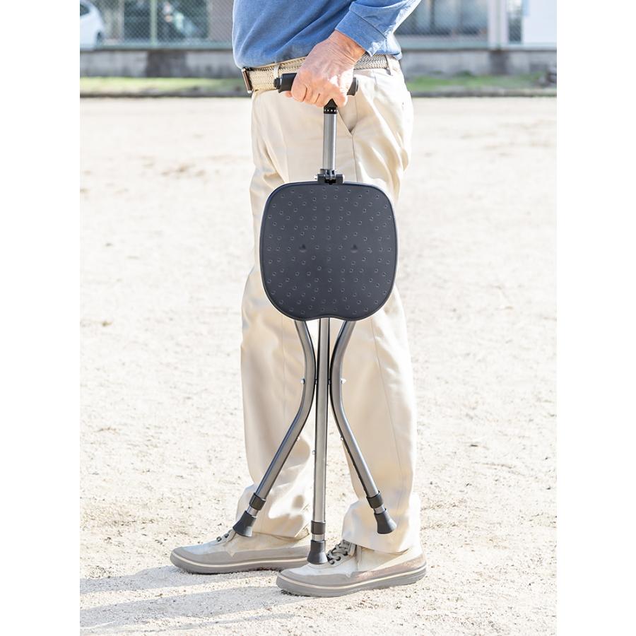 イーサプライ ステッキチェア 携帯 軽量 ゴルフ アウトドア 折りたたみ 三脚 高さ調整 LED EEX-CHST01 : イーサプライ ヤフー店 - 通販 - Yahoo!ショッピング