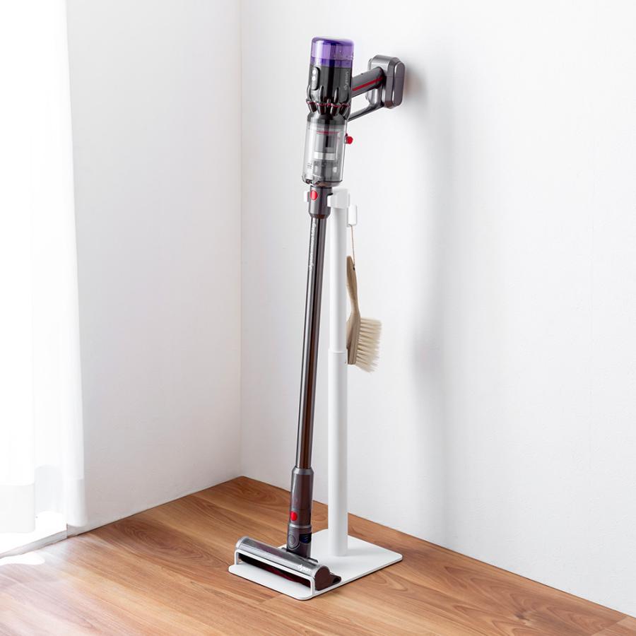 イーサプライ（e-supply） 掃除機スタンド スティッククリーナースタンド 掃除機立て コードレス掃除機 汎用 簡単組立 立てかけ アタッチメント付属品 安定感 EEX-CLST04 ...