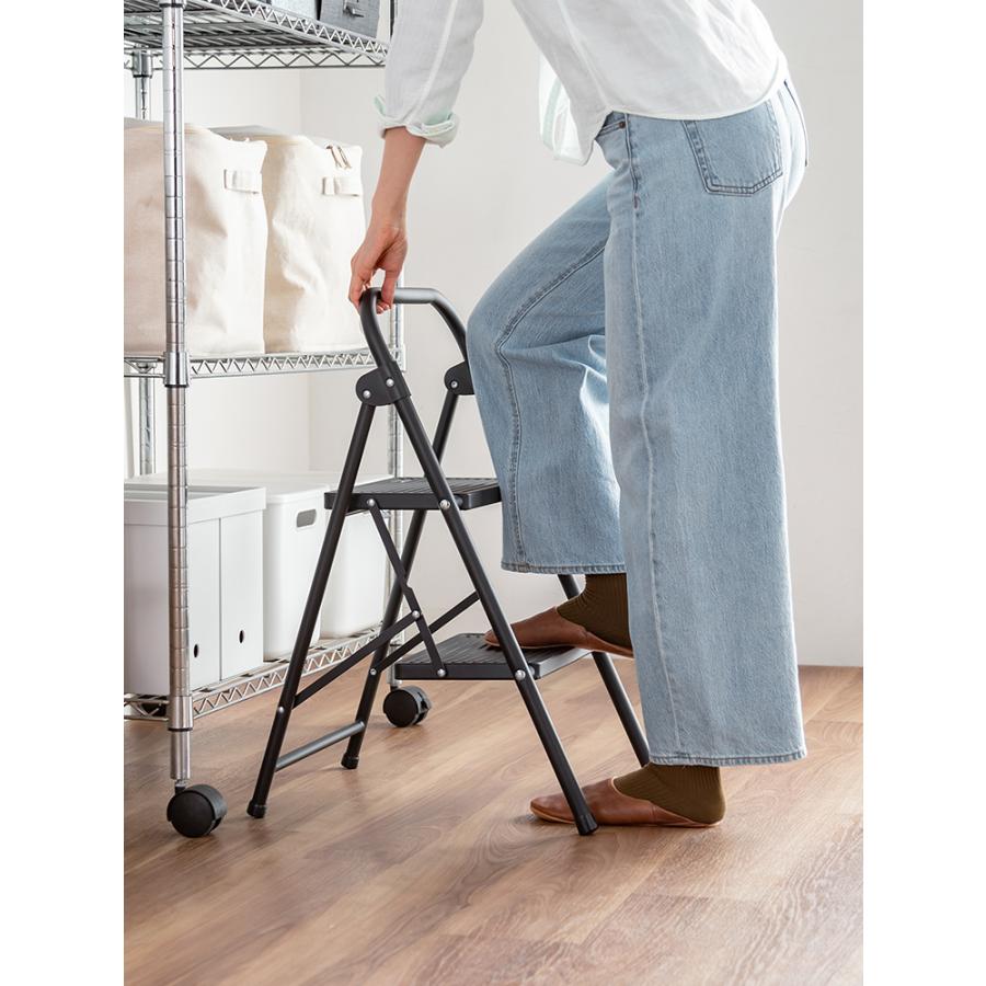 イーサプライ 脚立 2段 軽量 はしご 踏み台 スリム 折りたたみ 洗車台 折りたたみステップ おしゃれ ステップチェア フォールディングステップ EEX-KYA27 : イーサプライ ヤフー ...