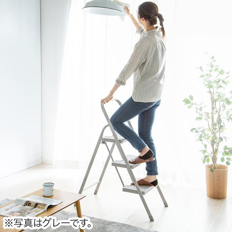 踏み台 3段 折りたたみ 脚立 省スペース収納 ステップ台 ブラック EEX-KYA3 :EEX-KYA3:イーサプライ ヤフー店 - 通販 - Yahoo!ショッピング