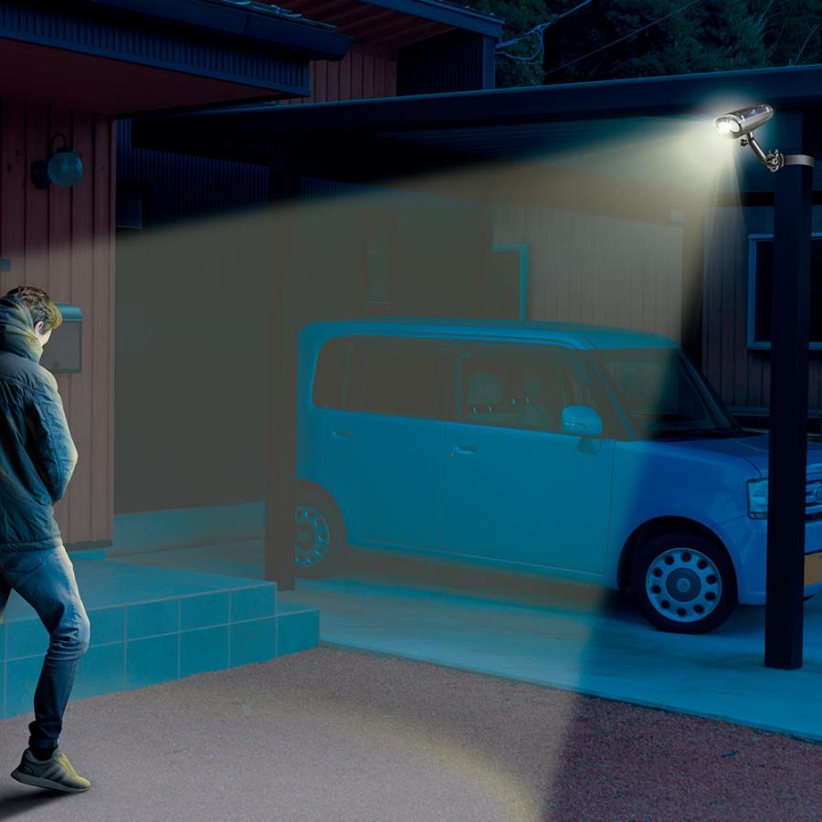 イーサプライ センサーライト 人感センサー 屋外 led ソーラー 防犯 充電式 柱 ポール取り付け フェンス EEX-LEDSR02 : イーサプライ ヤフー店 - 通販 - Yahoo ...