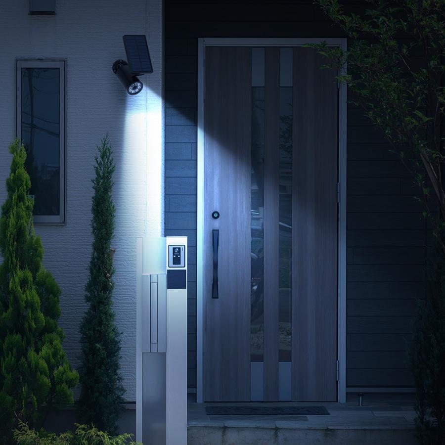 イーサプライ（e-supply） センサーライト 人感センサー 屋外 led ソーラー 防犯 充電式 ダミーカメラ型 EEX-LEDSRSL02BK : イーサプライ ヤフー店 - 通販 ...