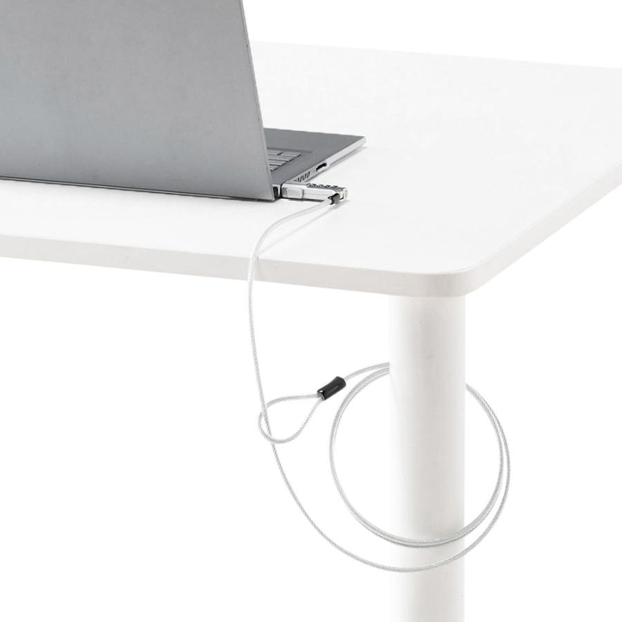 イーサプライ（e-supply） セキュリティワイヤー ノーブルロック対応 ダイヤル錠 ケーブル一体型 盗難防止 ワイヤー長1.8m DELL デル EEX-SLNOBLE2 ネコポス対応 ...