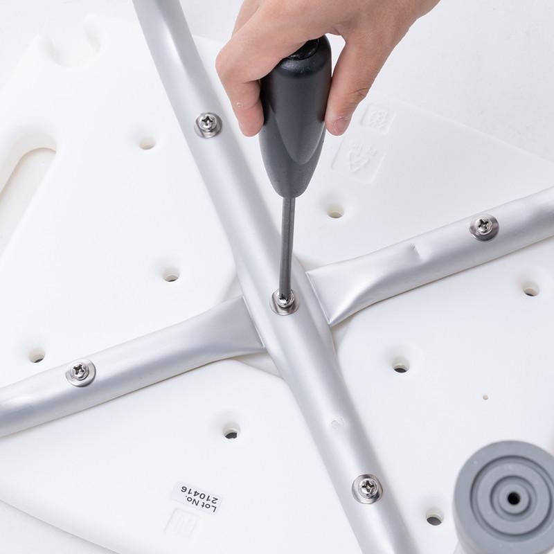 イーサプライ 在庫限り シャワーチェア 介護 風呂 イス 軽量 アルミ 高さ41cm 高さ変更機能なし 安定 耐荷重100kg シャワースタンド付 敬老の日 プレゼント EEX-SUPA16 ...