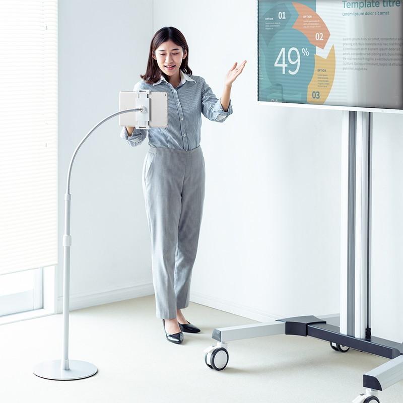 イーサプライ タブレットアームスタンド 床置き フレキシブルアーム 高さ・角度調整可 金属 iPad スマホ EEX-TABS04 : イーサプライ ヤフー店 - 通販 - Yahoo!ショッピング