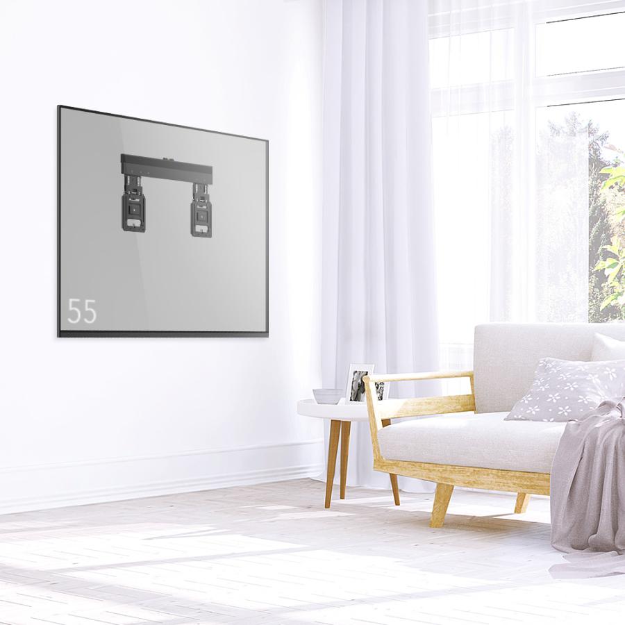 イーサプライ（e-supply） 壁掛けテレビ金具 テレビ壁掛け金具 薄型 汎用 VESA モニター 対応表 32から65インチ目安 展示会ブース イベント おすすめ EEX-TVKA028 ...