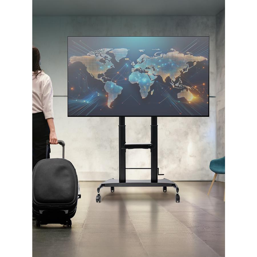 予約商品 テレビスタンド 大型キャスター付き 75インチ 65 55 ハイタイプ 昇降 棚板 100インチ EEX-TVS042BK : eex-tvs042bk : イーサプライ ヤフー店 ...