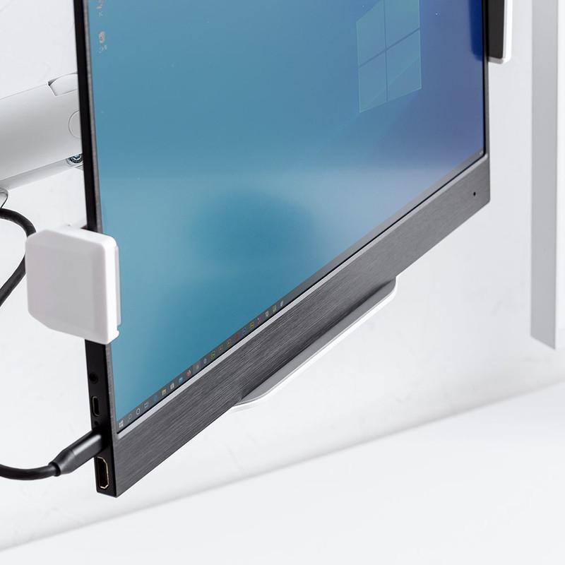 イーサプライ ノートパソコントレー マウント ホルダー ノートPC モバイルモニター 11.6〜17.3インチノートPC対応 VESA75 モニターアーム対応 EEX-VESANPC02 ...