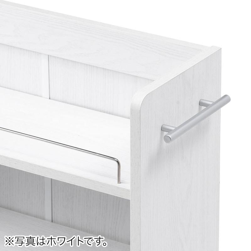 イーサプライ 隙間収納 20cm メディアラック 収納ワゴン キャスター スリム 薄型 本棚 コミック CD DVD BD 押入れ テーブル下 おしゃれ 3段 EEX-WG07 : イー ...