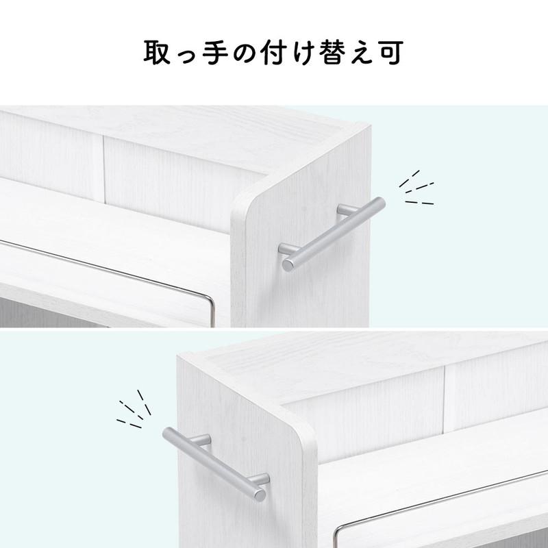 イーサプライ 隙間収納 20cm メディアラック 収納ワゴン キャスター スリム 薄型 本棚 コミック CD DVD BD 押入れ テーブル下 おしゃれ 3段 EEX-WG07 : イー ...