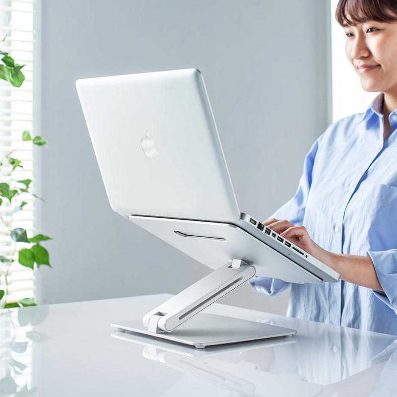 SANWA SUPPLY ノートパソコンスタンド アルミ タブレットスタンド 360度回転 アーム式 折りたたみ 放熱 EZ1-CR016 : イーサプライ ヤフー店 - 通販 - Yahoo ...
